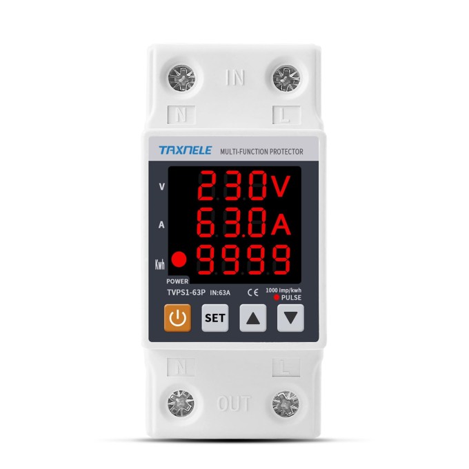 Electrical Voltage Protector Multimeter Energy Meter Changeover Circuit ...