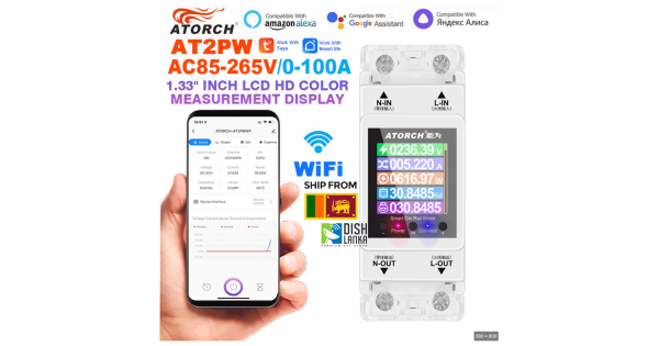 Energy Meter Smart Switch Digital Volt Amp Kwh Frequency Factor Meter